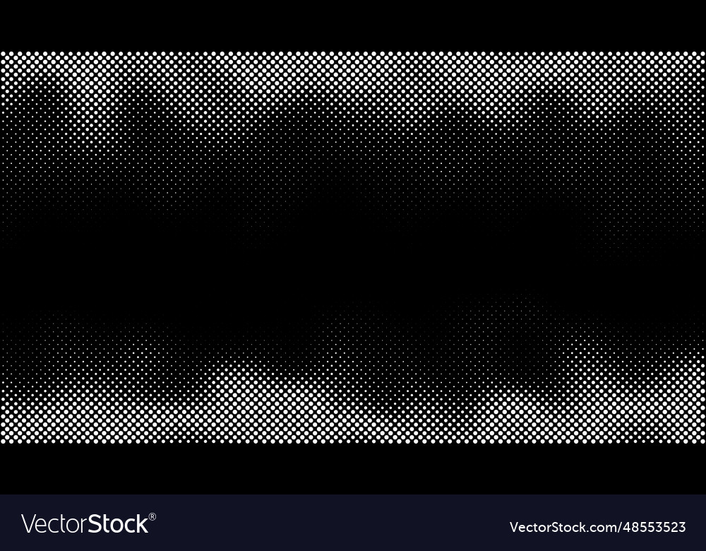 Monochrome Gradient Halftone Dots Background Vector Image