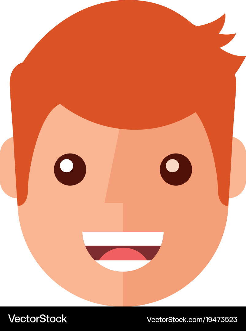 Young man happy avatar character Royalty Free Vector Image