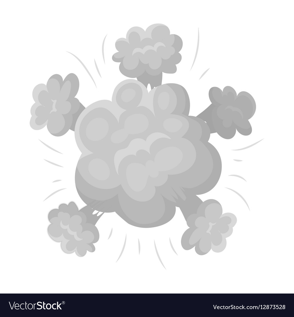 Explosion icon in monochrome style isolated Vector Image