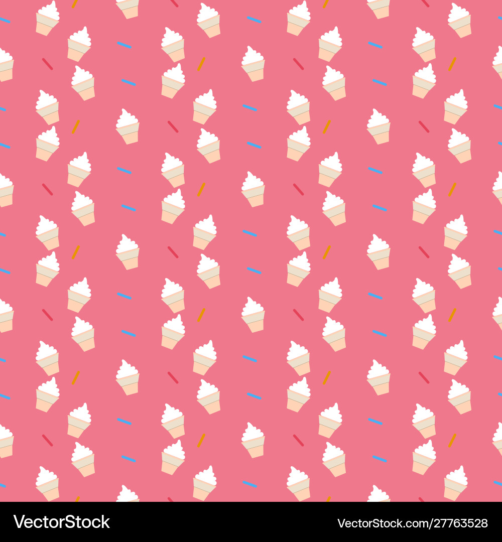 Ice cream pattern Royalty Free Vector Image - VectorStock