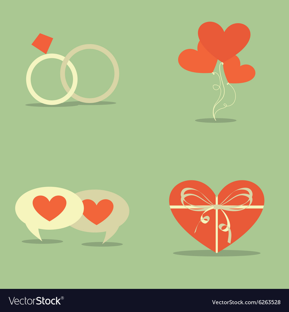Love objects Royalty Free Vector Image - VectorStock