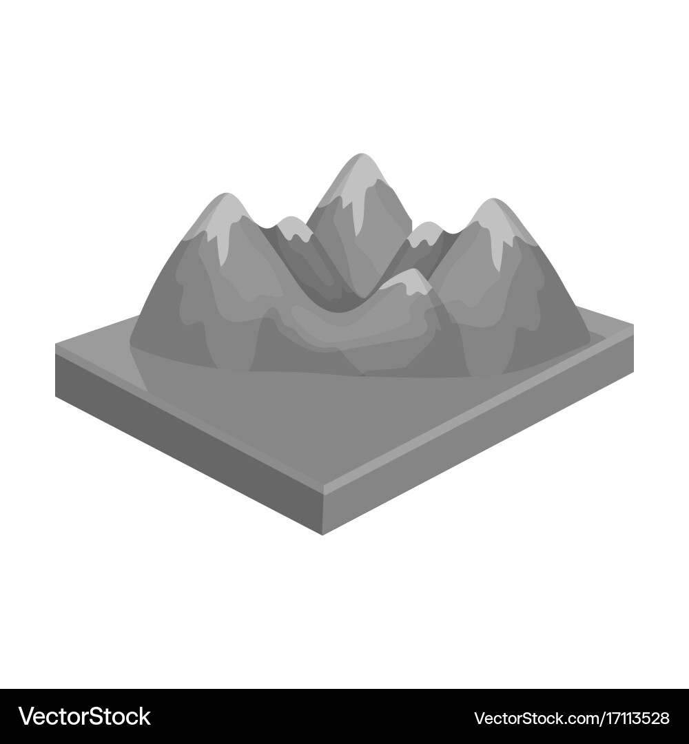 Mountains rocks and landscape relief Royalty Free Vector