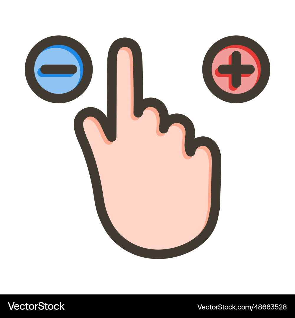 Option thick line filled colors icon for personal Vector Image