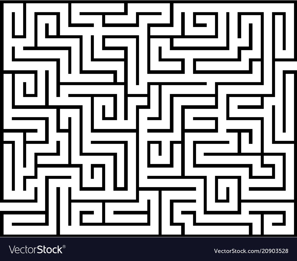 Rectangle maze isolated Royalty Free Vector Image