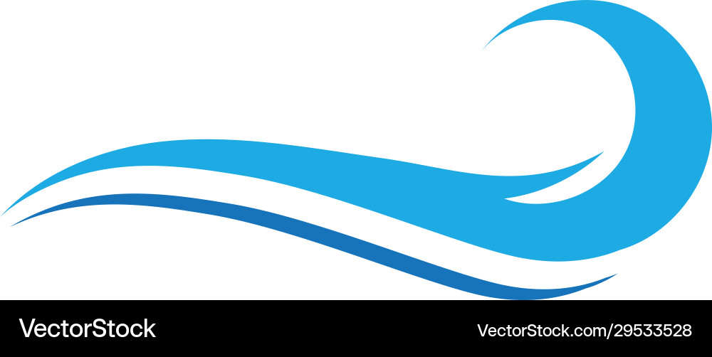 Sea wave logo ocean storm tide waves wavy river Vector Image