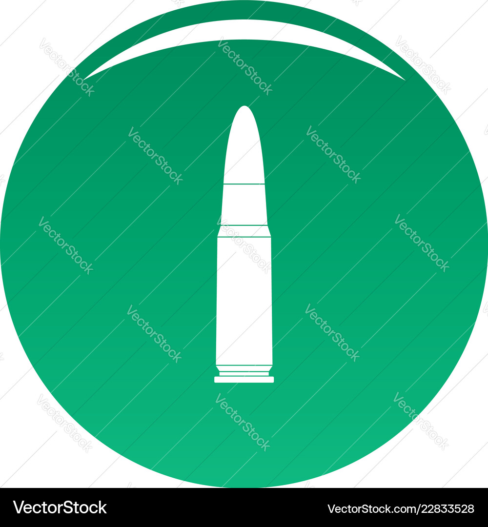 Shot cartridge icon green Royalty Free Vector Image
