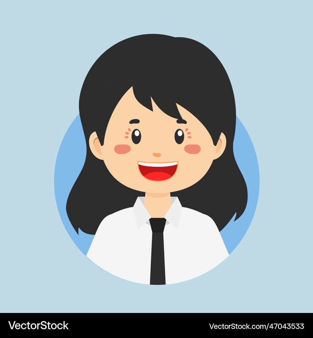 Avatar of a student character Royalty Free Vector Image