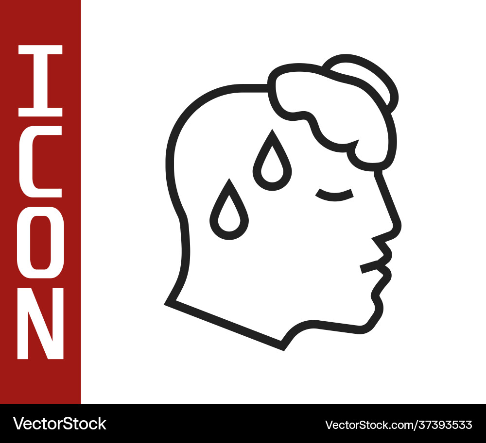 Black line high human body temperature or get Vector Image