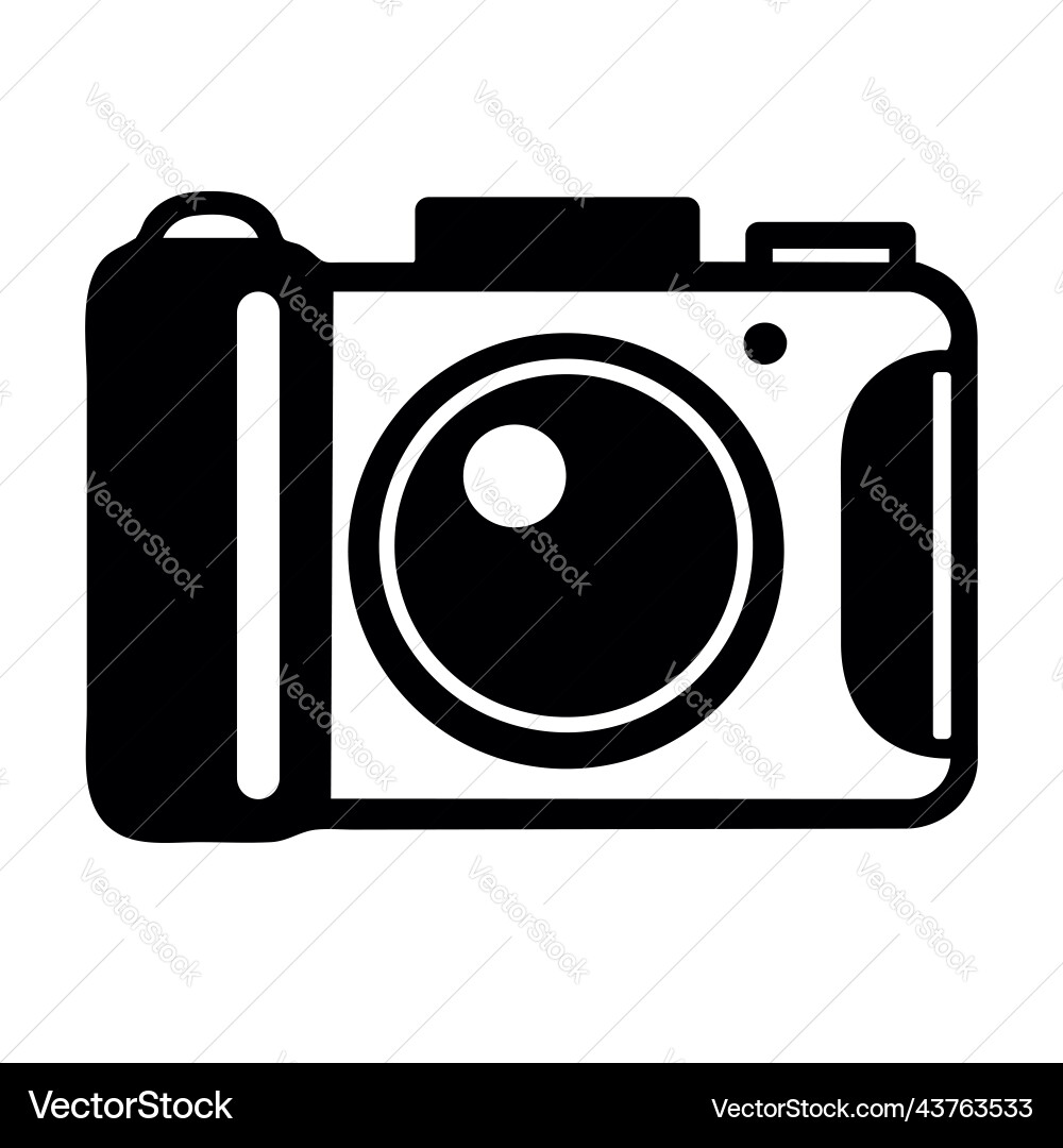 Camera of line icons logo Royalty Free Vector Image