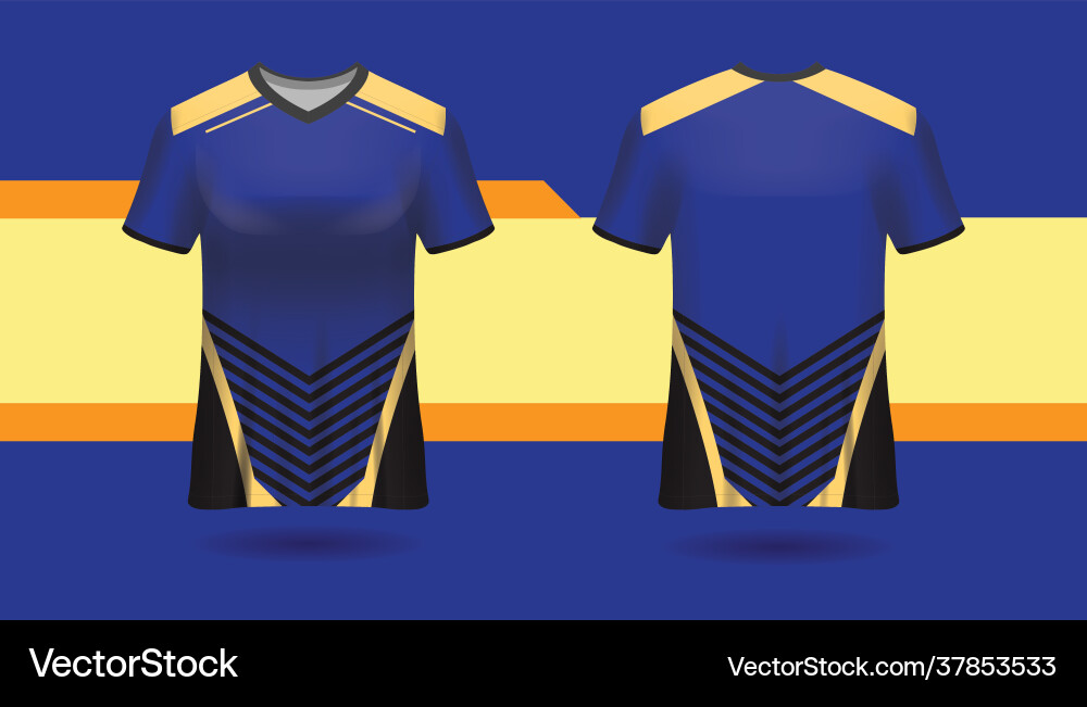 Club shirt design uniform front and back v Vector Image