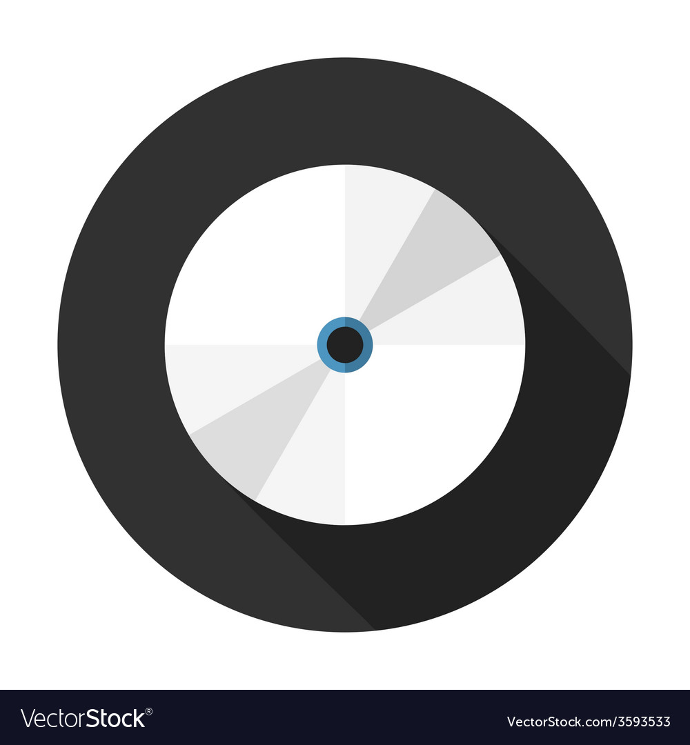 Data Disk Flat Circle Icon Royalty Free Vector Image