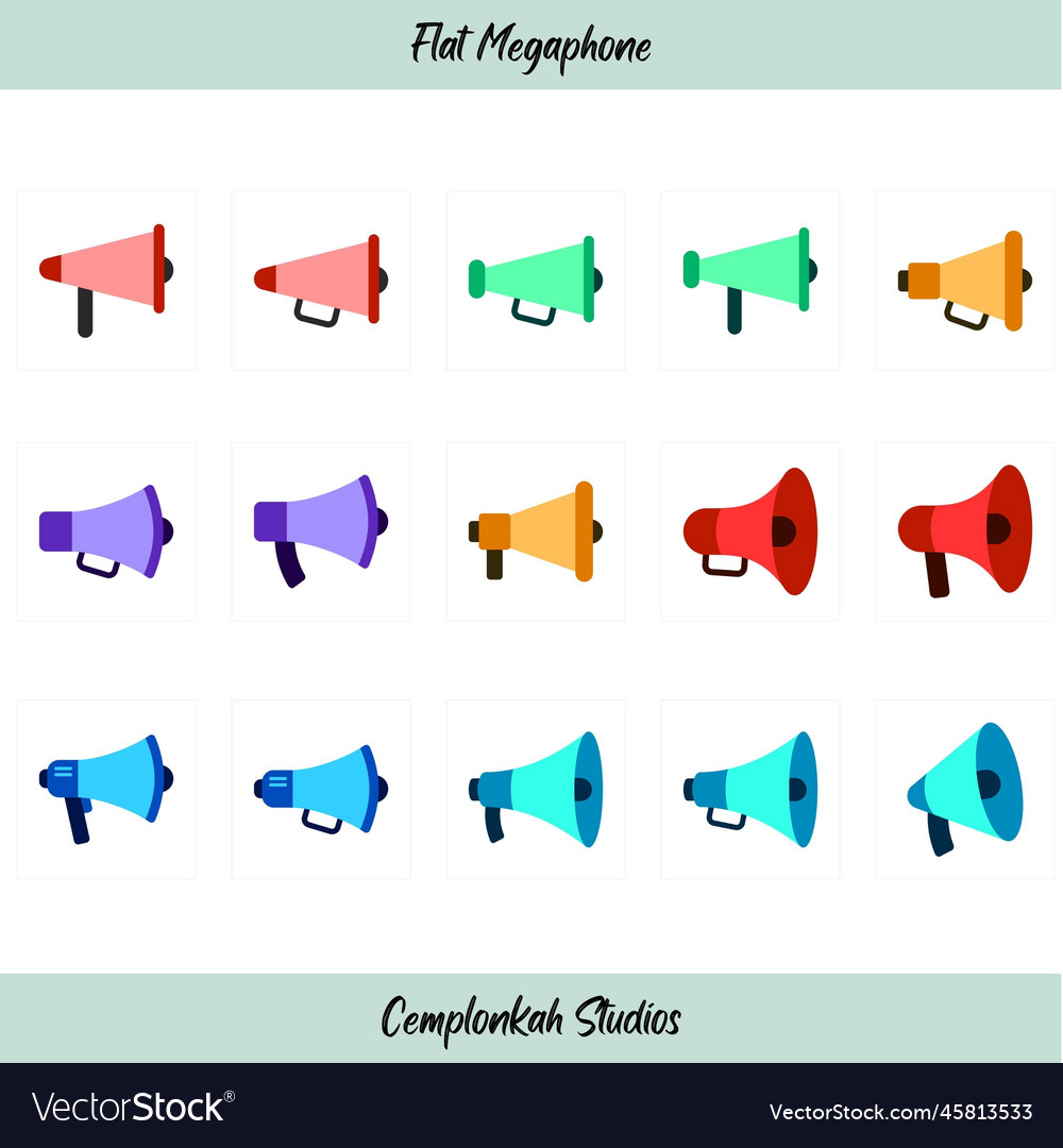 Flat megaphone Royalty Free Vector Image - VectorStock