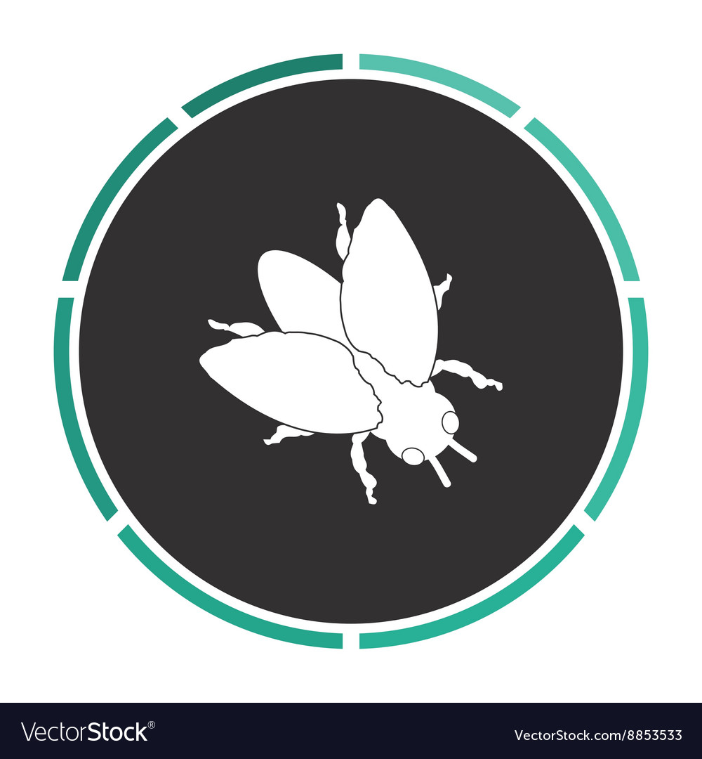 Insect computer symbol Royalty Free Vector Image