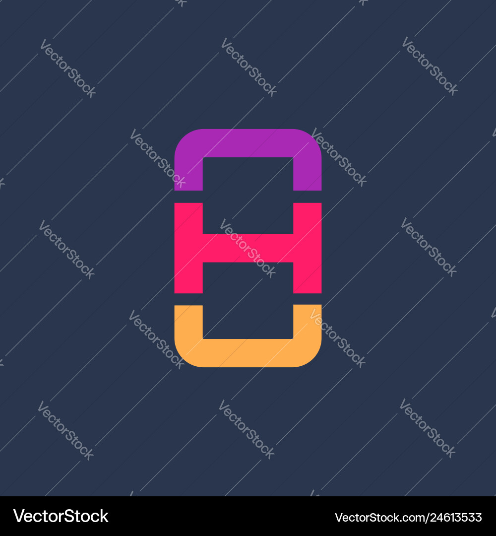 Letter h mobile phone logo icon design template Vector Image
