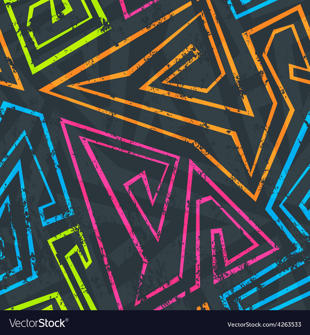 Neon seamless pattern Royalty Free Vector Image