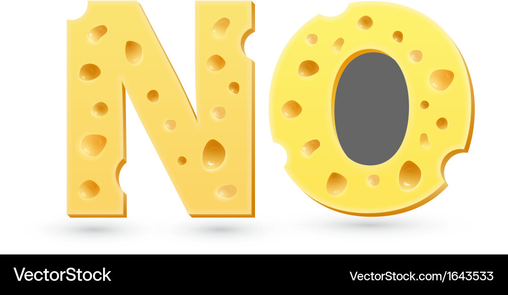 No word of cheese Royalty Free Vector Image - VectorStock