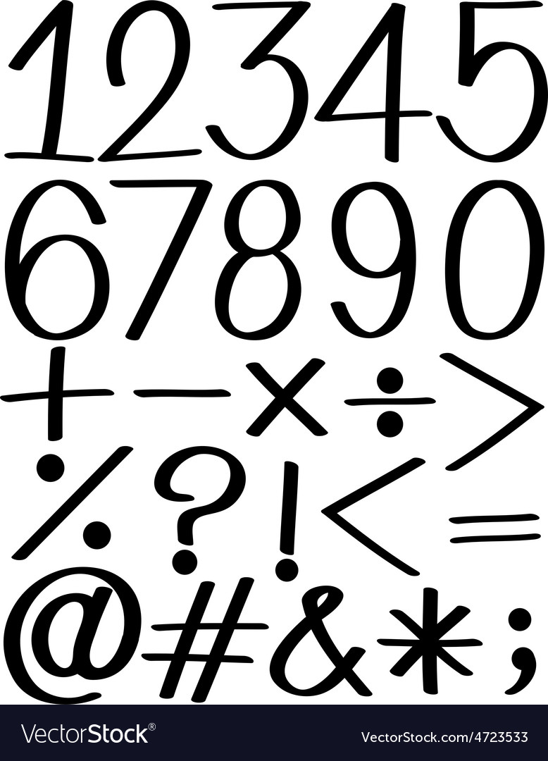 Number Royalty Free Vector Image - VectorStock