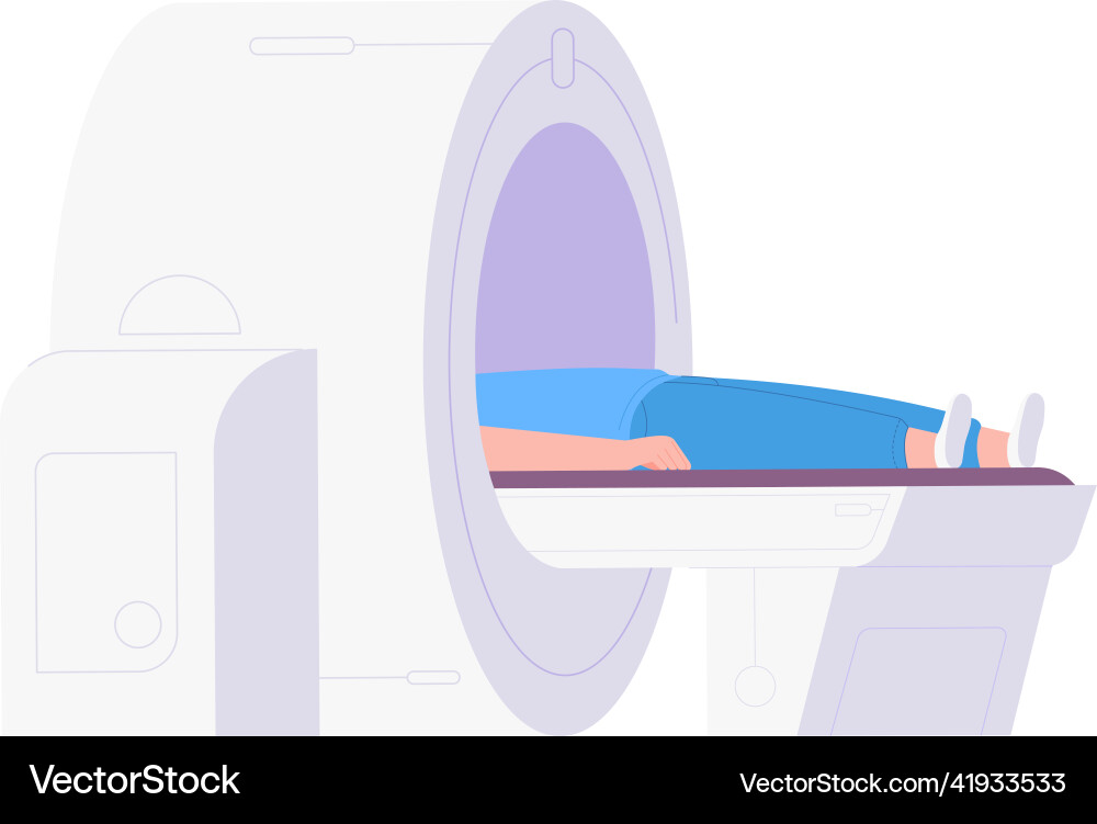 Person in tomography machine mri procedure Vector Image