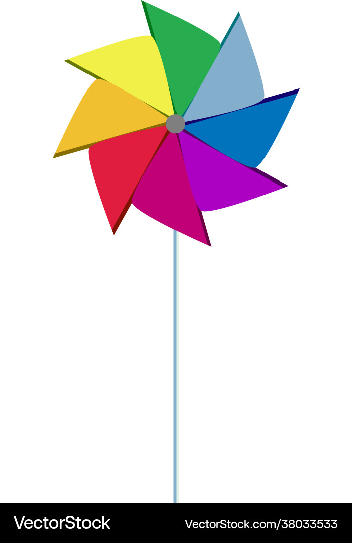 Pinwheel colorful like rainbow Royalty Free Vector Image