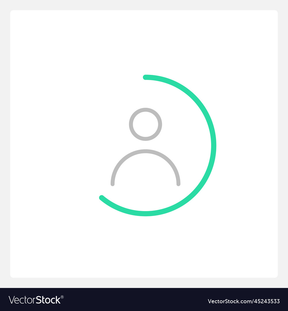 Profile completion indicator ui element template Vector Image Profile completion indicator ui element template Vector Image