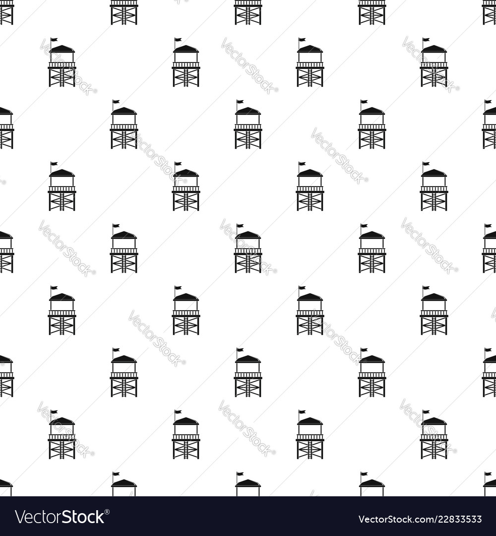 Rescue tower pattern seamless Royalty Free Vector Image