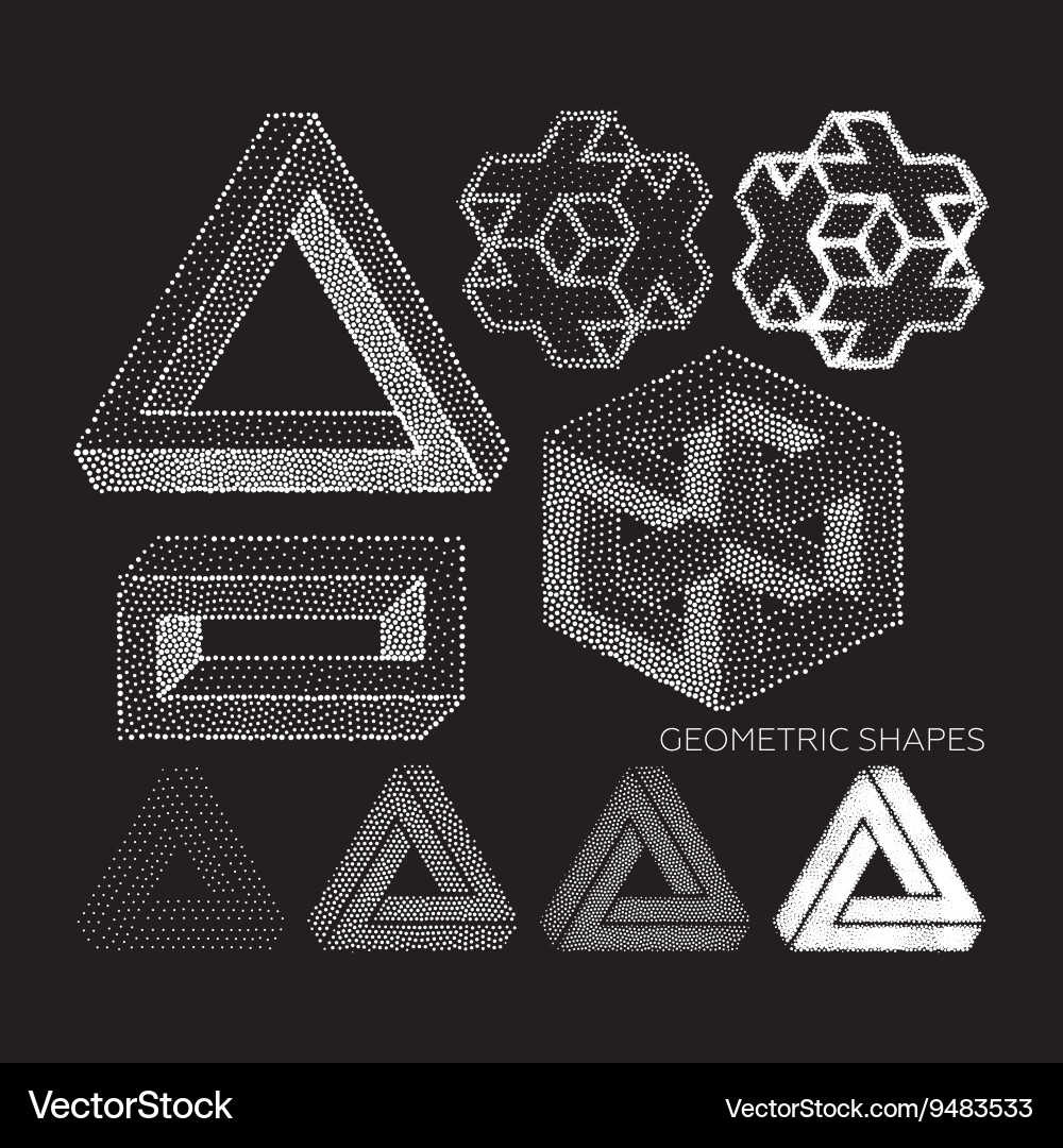 Set of geometric shapes Royalty Free Vector Image