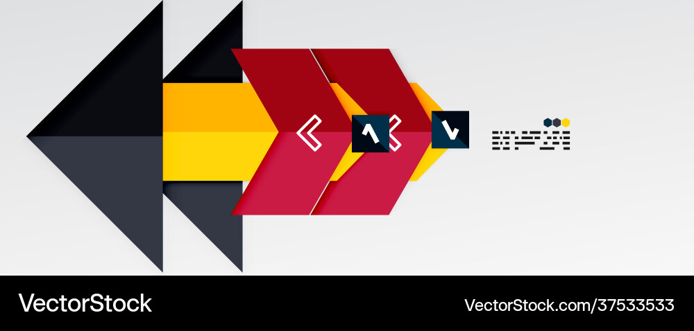 Shiny color triangles and geometric shapes Vector Image