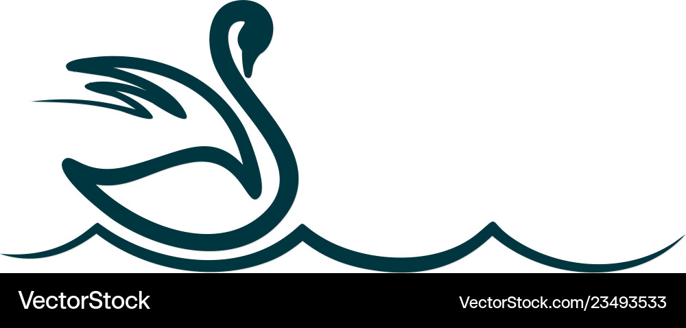Symbol of swan Royalty Free Vector Image - VectorStock