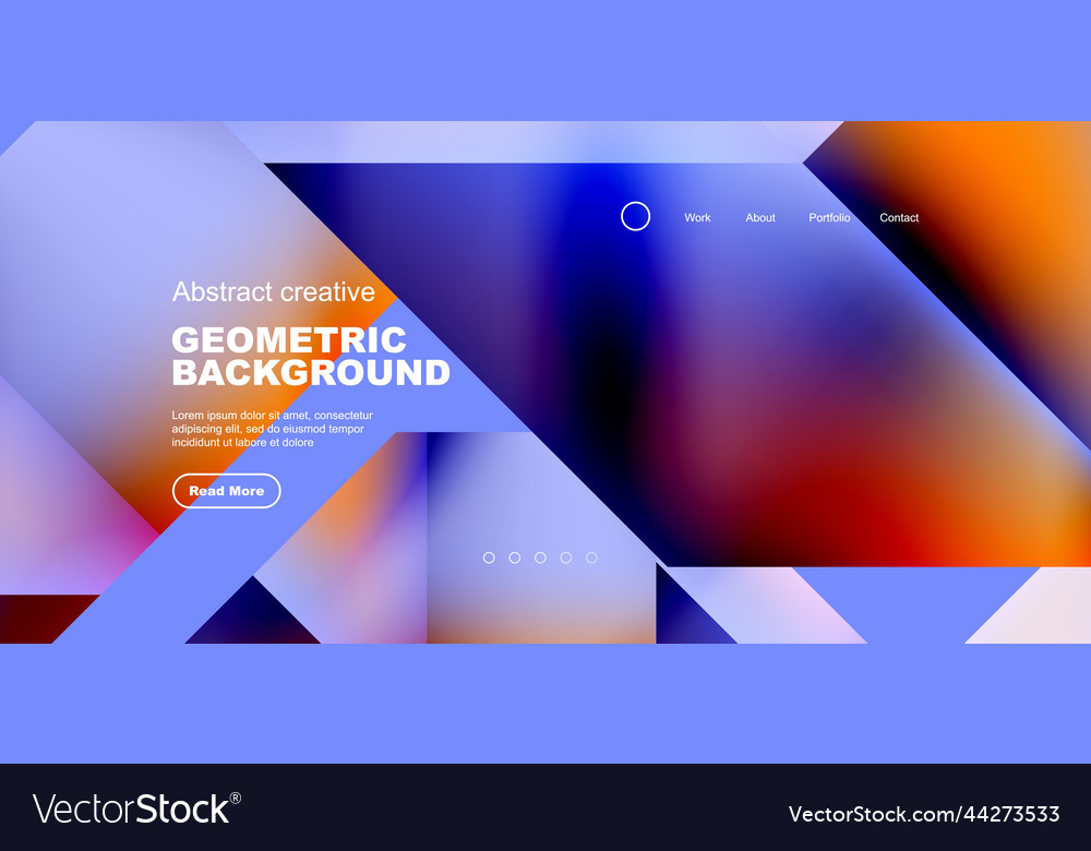Triangles with fluid gradients abstract landing Vector Image