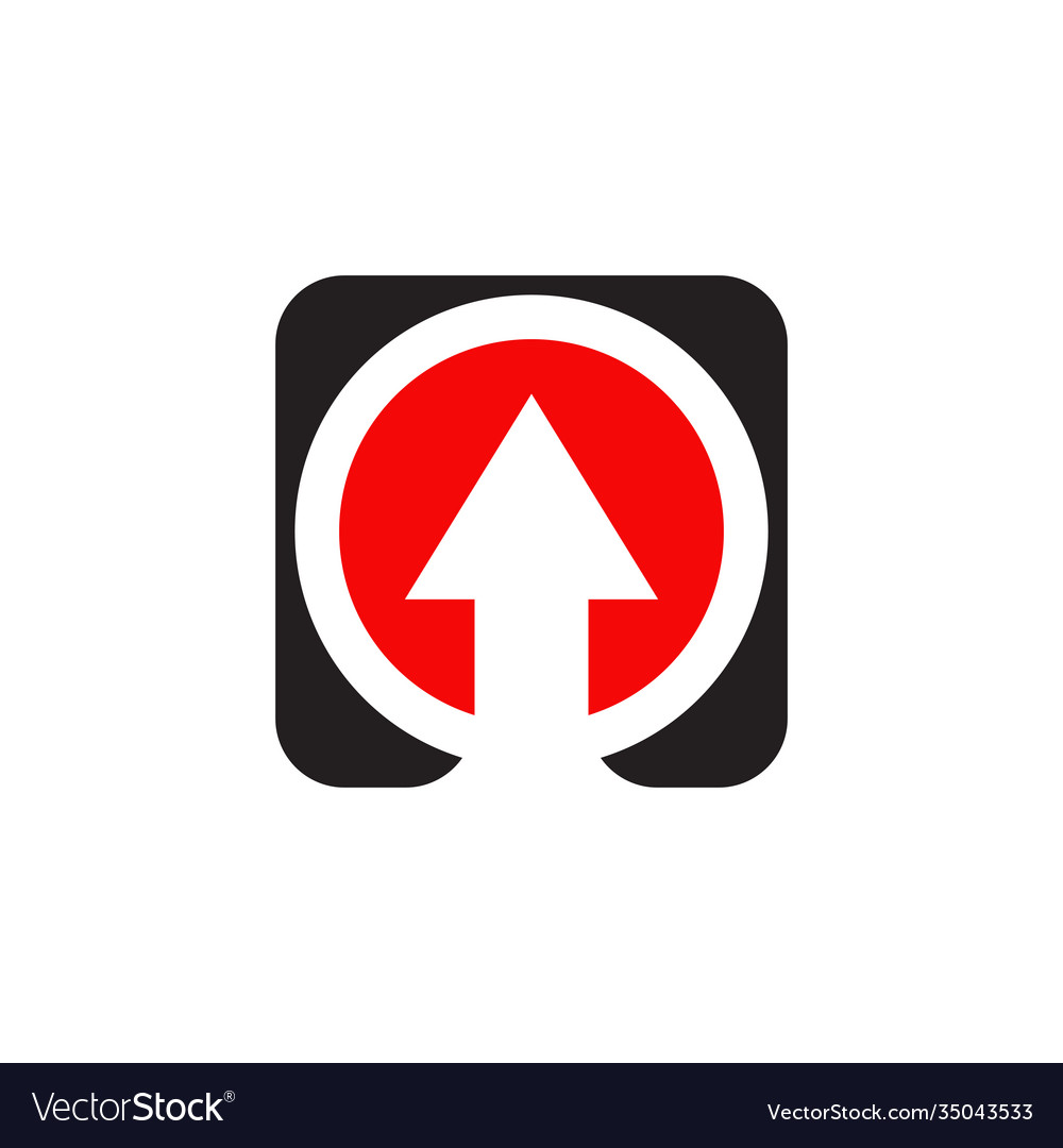 Upload icon logo design template Royalty Free Vector Image