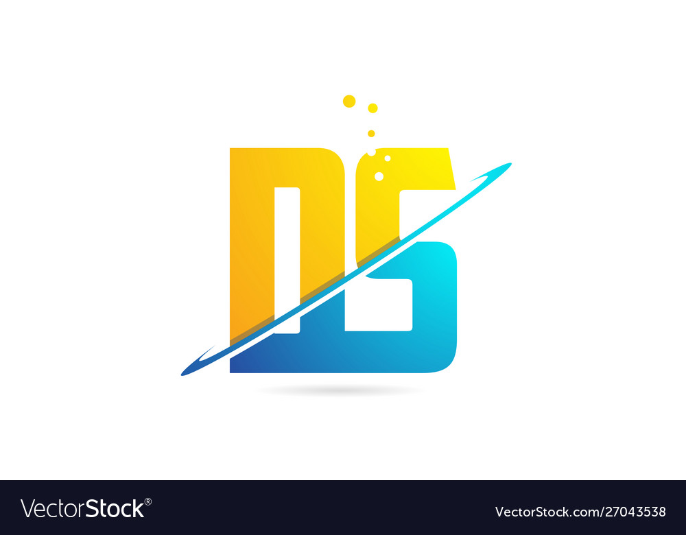 Alphabet letter ds d s combination for logo Vector Image