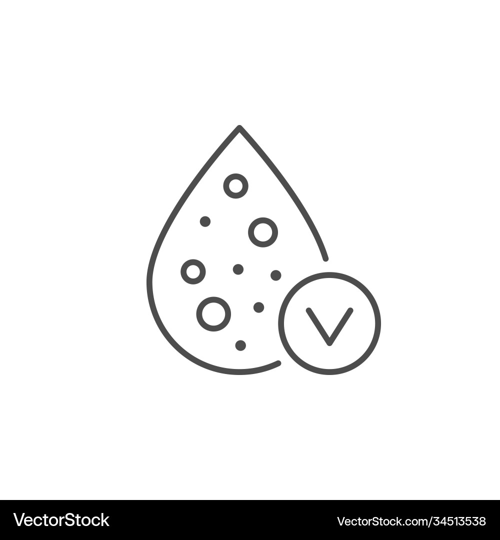 Blood test line outline icon Royalty Free Vector Image