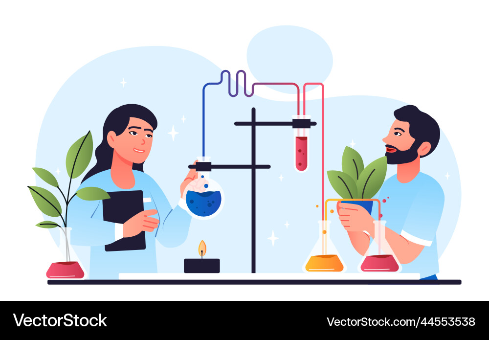 Chemical and biological lab Royalty Free Vector Image
