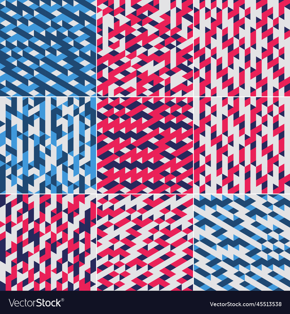 Colorful abstract geometric pattern design Vector Image