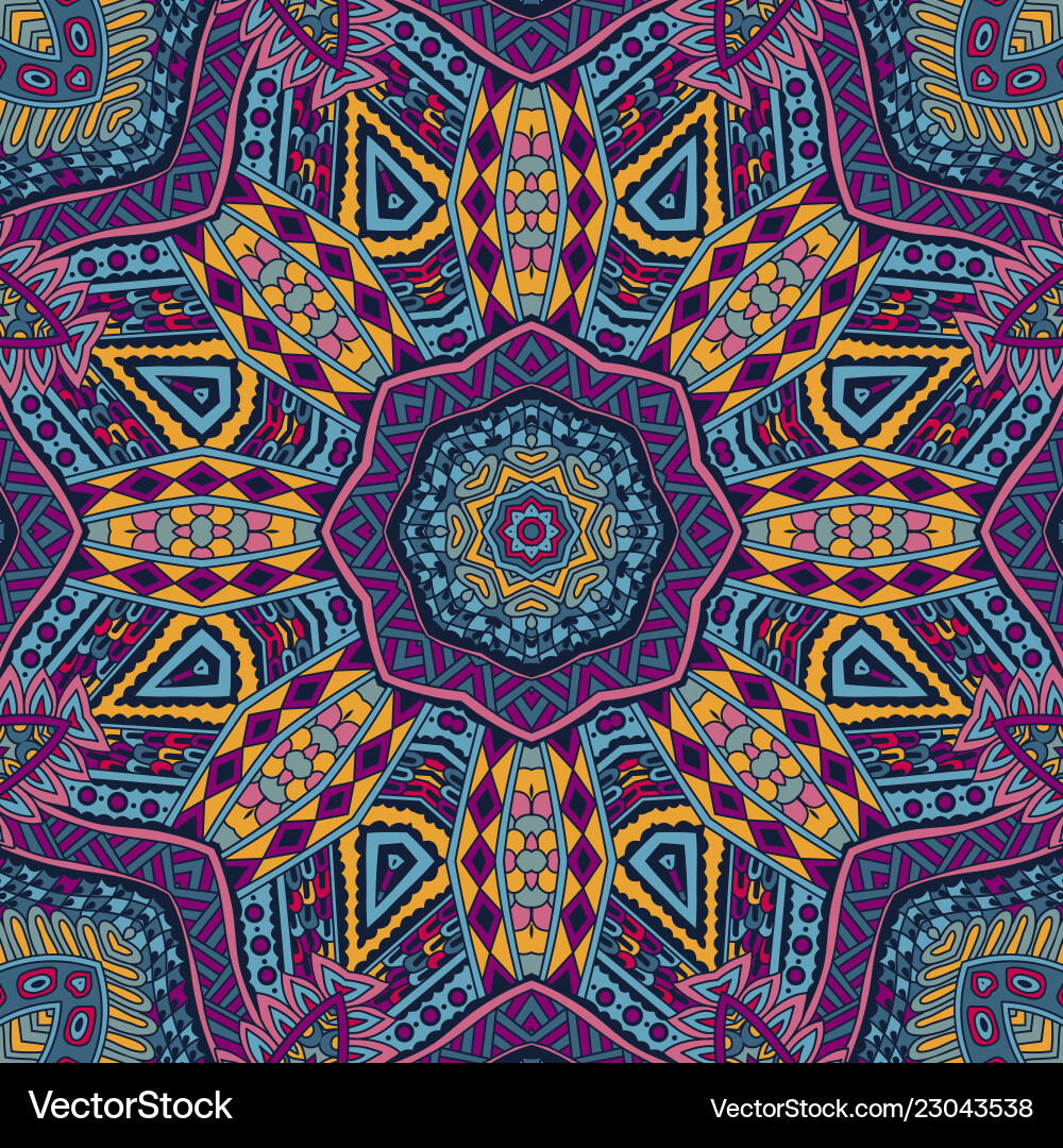 Colorful tribal ethnic festive abstract pattern Vector Image