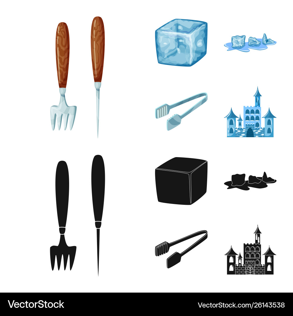 Design texture and frozen logo set Royalty Free Vector Image