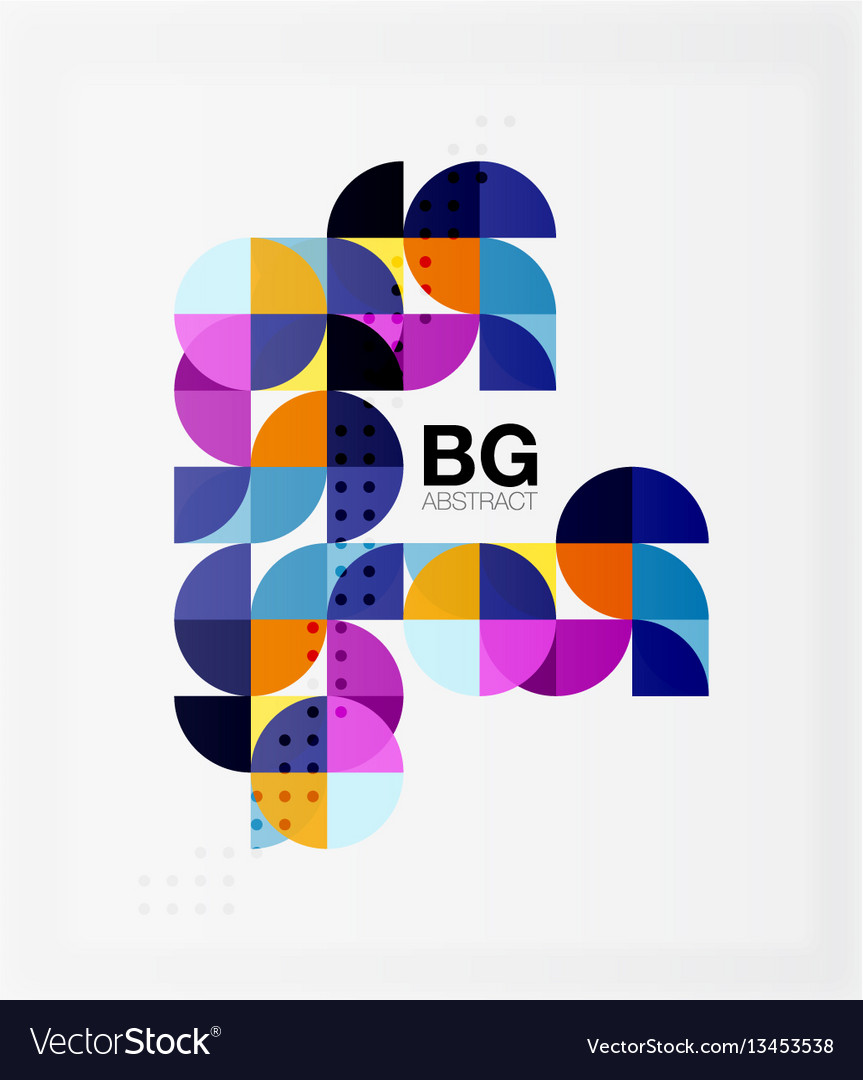 Geometric circle abstract background Royalty Free Vector