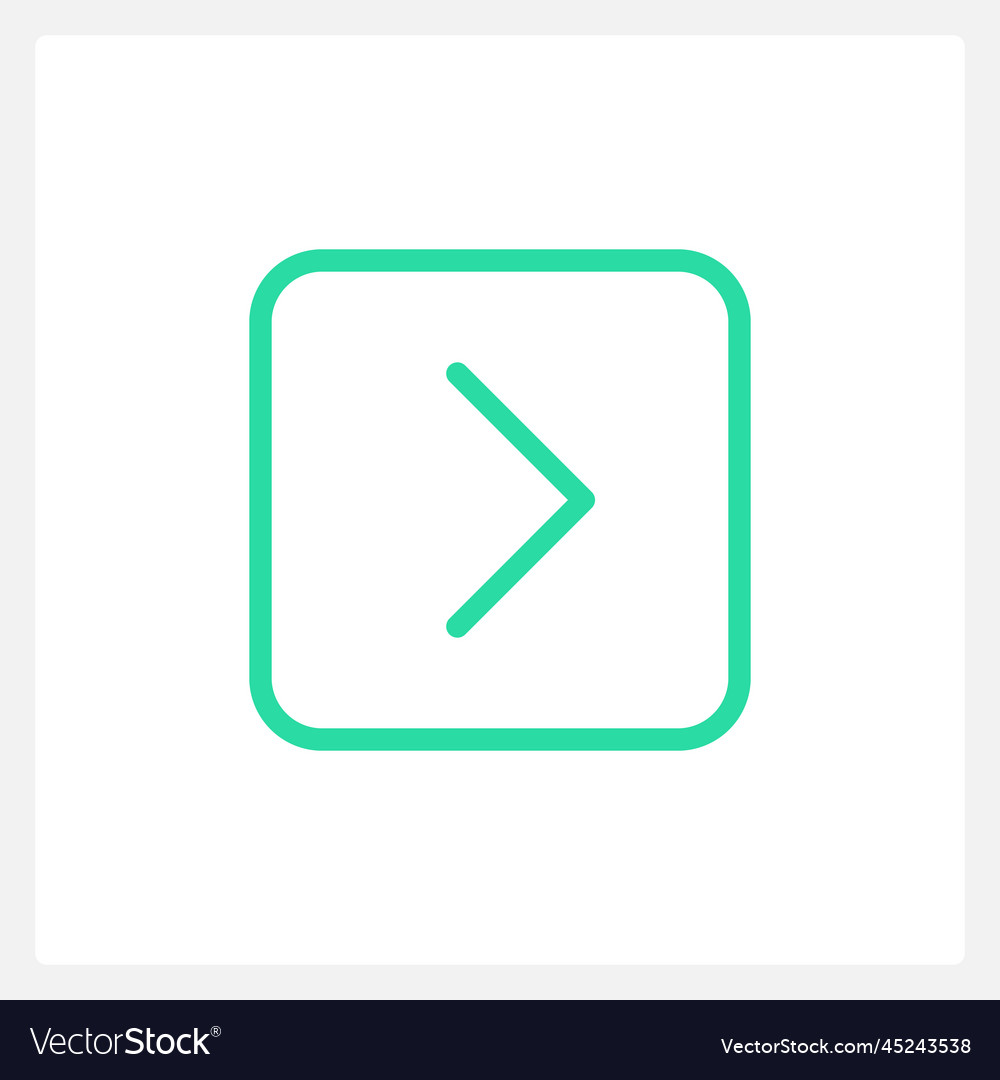 Hover forward button ui element template Vector Image