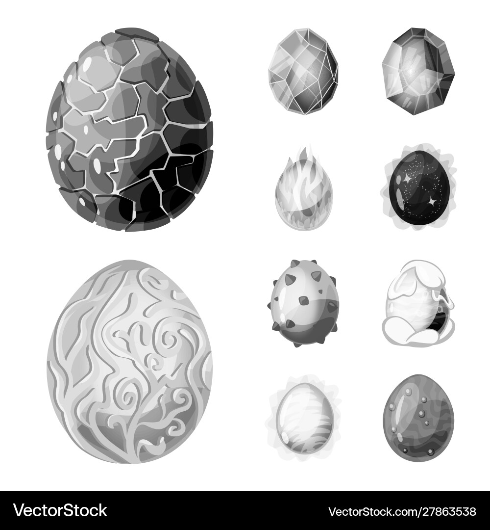 Isolated object monster and fantasy icon set Vector Image