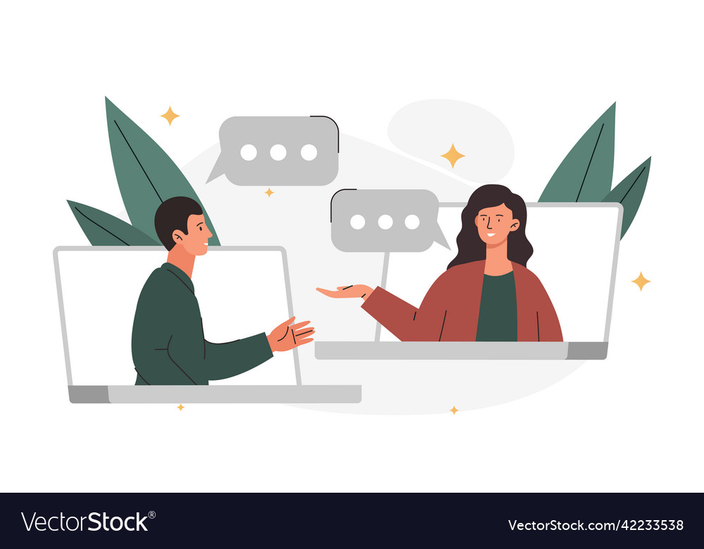 Remote work concept Royalty Free Vector Image - VectorStock