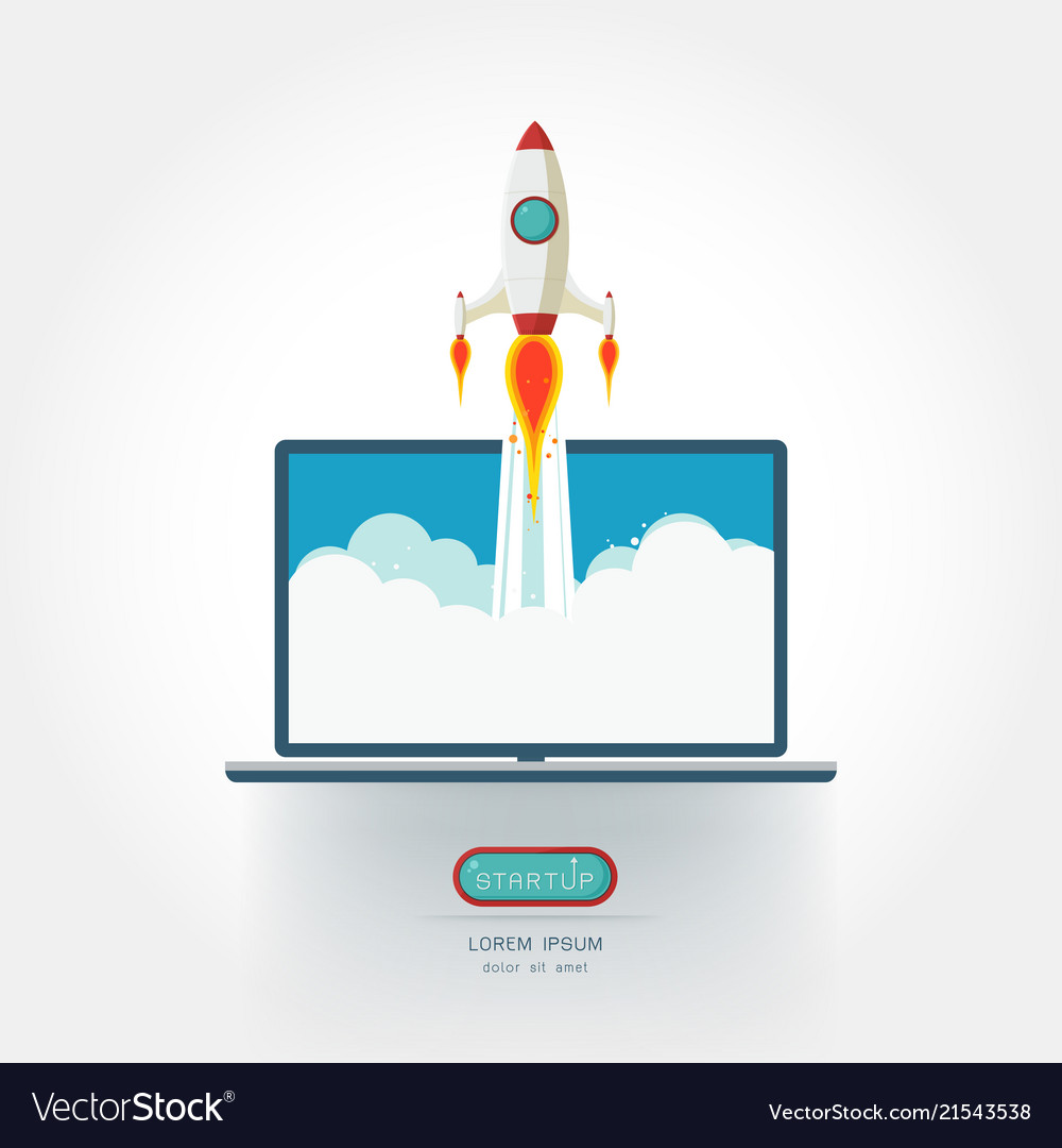 Rocket launch Royalty Free Vector Image - VectorStock