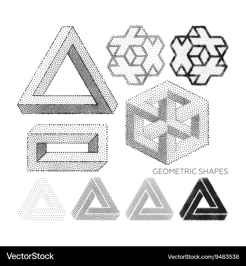 Set of geometric shapes Royalty Free Vector Image
