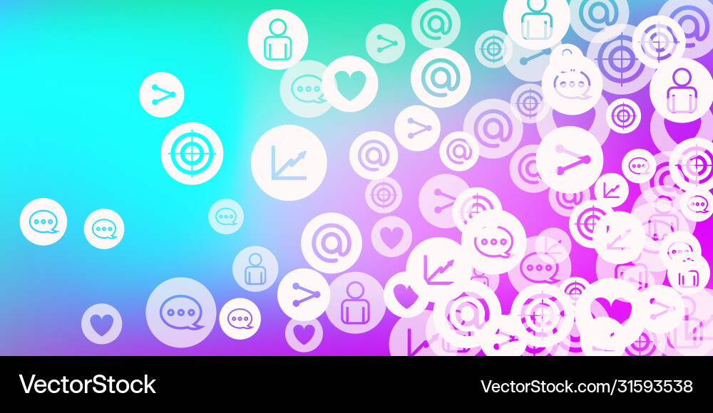Social media marketing communication networking Vector Image
