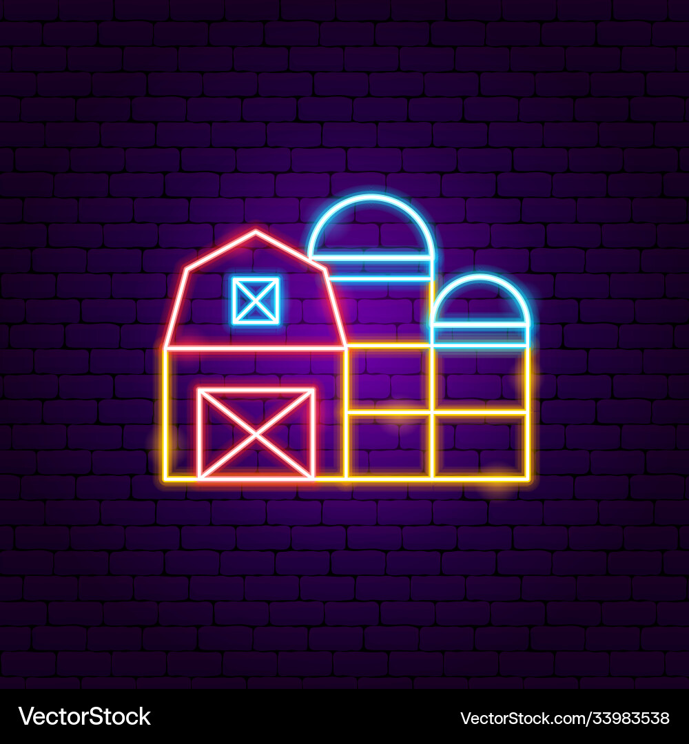 Village home neon sign Royalty Free Vector Image