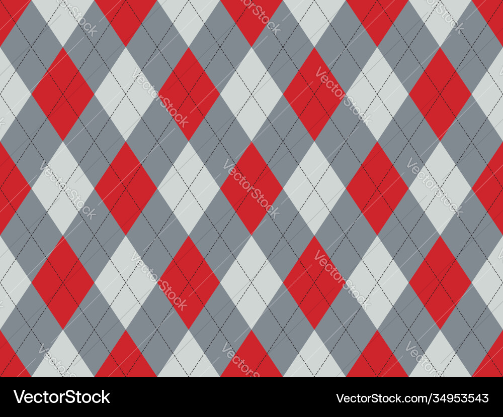 Argyle pattern seamless fabric texture background Vector Image