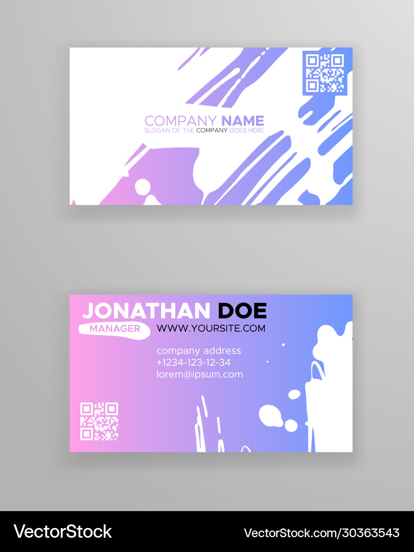 Creative color business card templates Royalty Free Vector