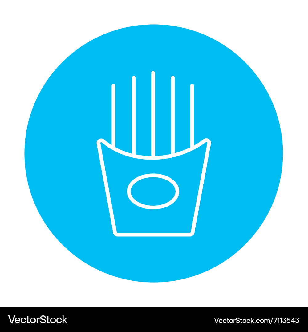 French fries line icon Royalty Free Vector Image