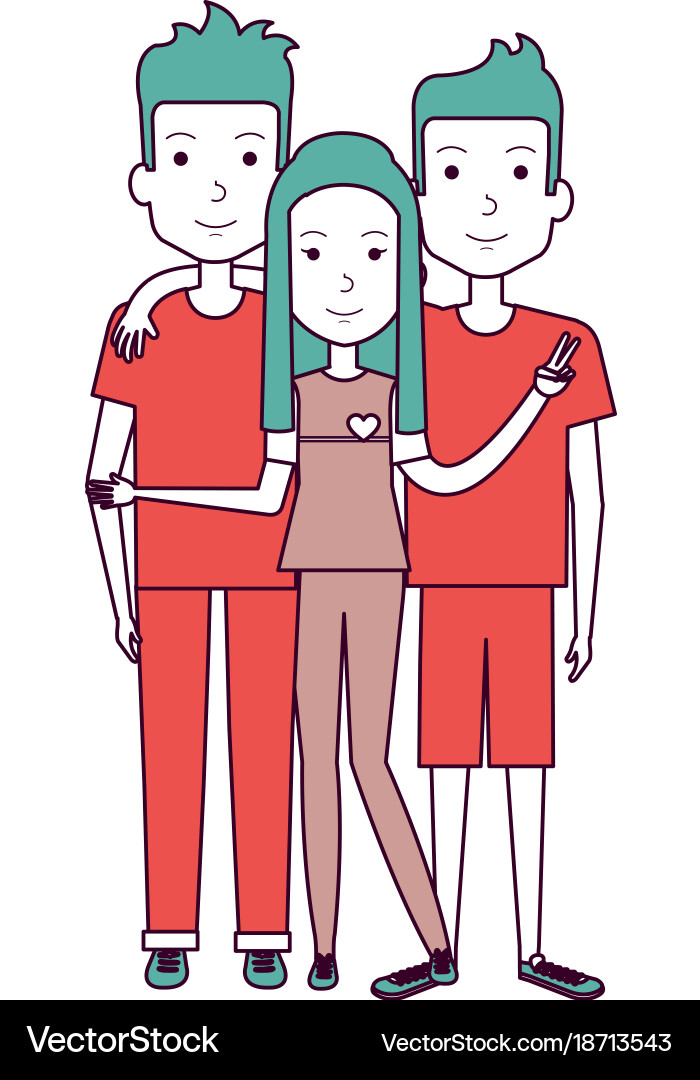 Group of persons avatars characters Royalty Free Vector