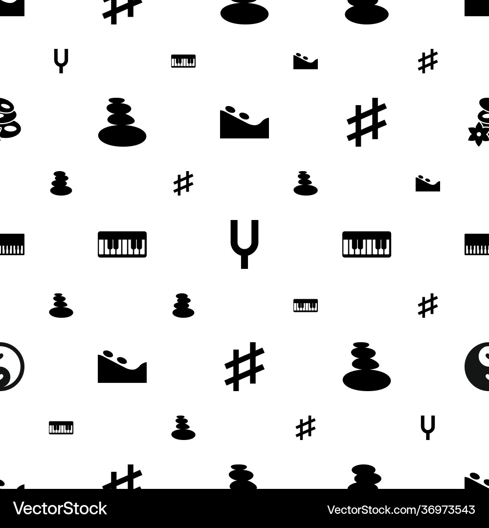 Harmony icons pattern seamless white background Vector Image