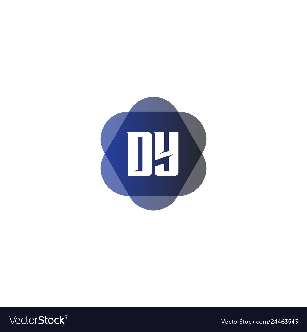 Initial letter logo dy template design Royalty Free Vector